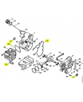 Jeu de joints moteur Stihl Réf 1129-007-1050- Pièce détachée Stihl ...