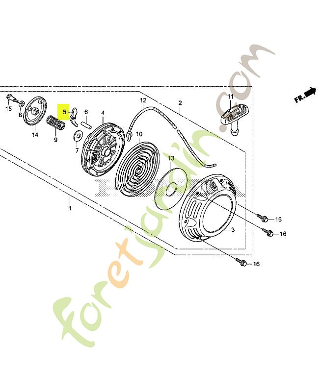 Rochet de démarreur- Réf. Honda 28422Z1BD10